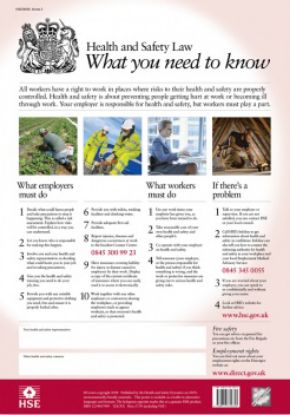 Poster Health & Safety At Work Guide A2 Size x 1 - Podiatrist Products